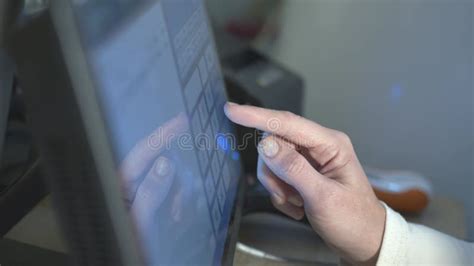 Computer Calculation Number Sequence Scrolling On Consol Screen Stock