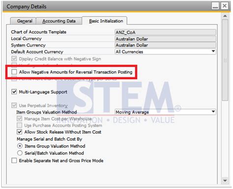 Negative Amounts For Reversal Transaction Posting Sap Business One Indonesia Tips Stem Sap