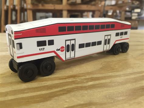 Caltrain Bombardier Passenger Cab Wooden Toy Train The Whittle