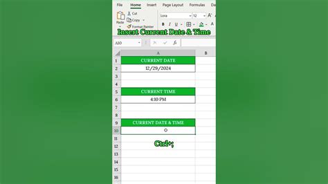 Insert Current Date And Time In Excel The Shortcut You Need Youtube