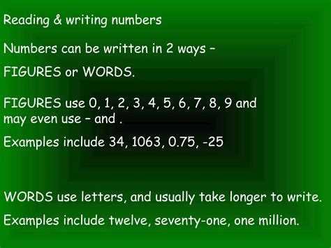 Reading And Writing Numbers Ppt