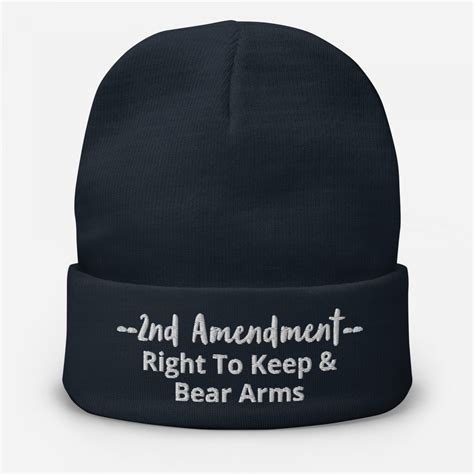 2nd Amendment Right To Keep And Bear Arms Embroidered Beanie