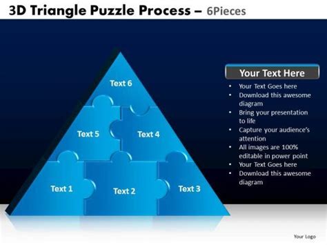 PowerPoint Themes Editable Triangle Puzzle Ppt Layouts