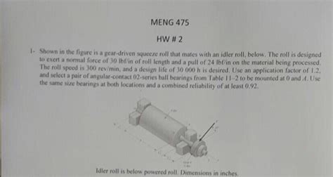 Solved Shown In The Figure Is A Gear Driven Squeeze Roll
