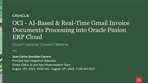 Fadi Awada On Linkedin Oracleerp Oci Oracleintegrationcloud Artificialintelligence