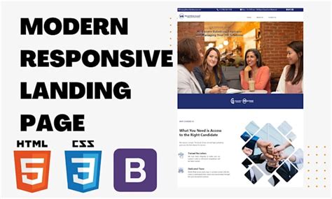 Create A Responsive Landing Page Using Html Css Bootstrap By