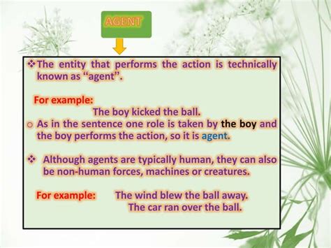 Semantic Roles And Semantic Features Pptx