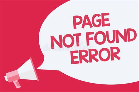 Conceptual Hand Writing Showing Page Not Found Error Business Photo
