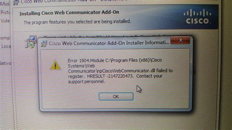 Cisco Web Communicator Add On For Windows Installation Fails Cisco Community