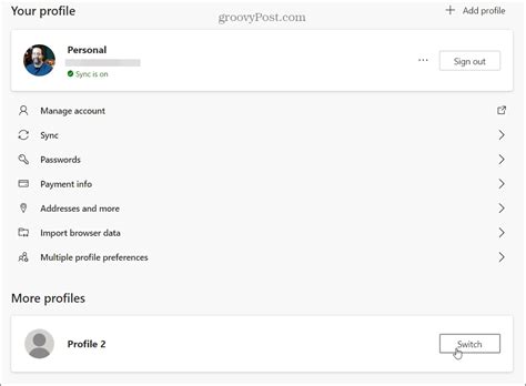 how to manage microsoft edge user profiles