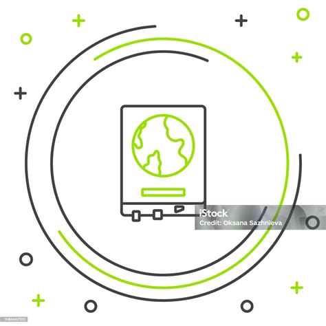 검은색과 초록색 선 하얀 배경에 분리된 학교 칠판 아이콘에 있는 세계 지도 칠판에 지도 그리기 다채로운 개요 개념입니다 벡터