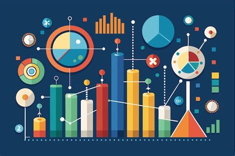 A Vibrant Illustration Featuring A Variety Of Colorful Data Visualizations Including Charts
