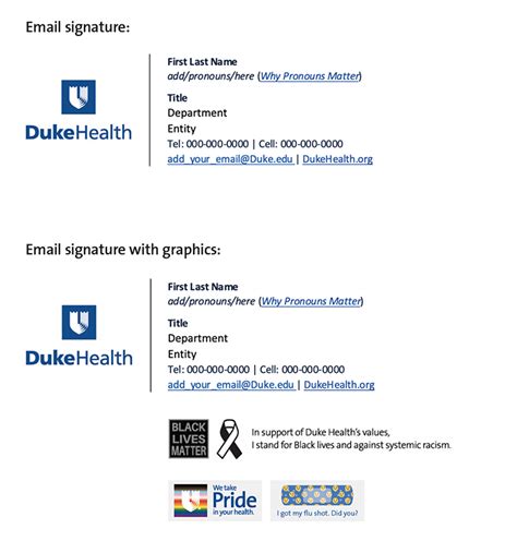 Outlook Email Signature Duke Health