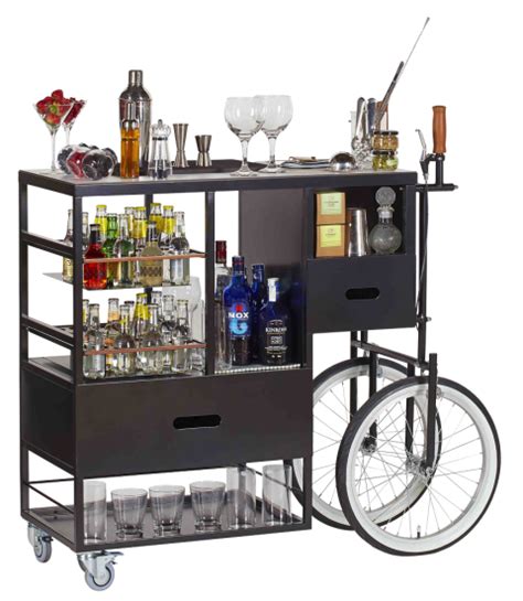 Carrito Barra Móvil Para Coctelería O Mixología Estilo De Carrito Del