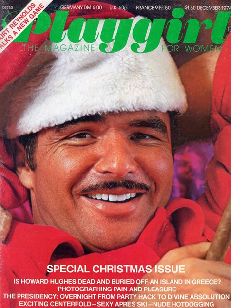 Playgirl Classic Cover Of The Month December 1974 • Burt Reynolds