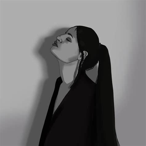 Иллюстрация Девушка в профиль в стиле 2d