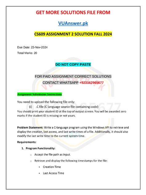 cs609 assignment 2 solution fall 2024 pdf