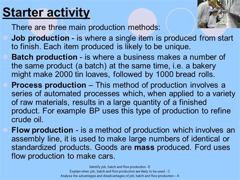 Flow Production Examples