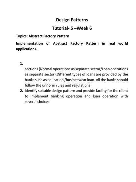 abstract factory pattern q1 pdf