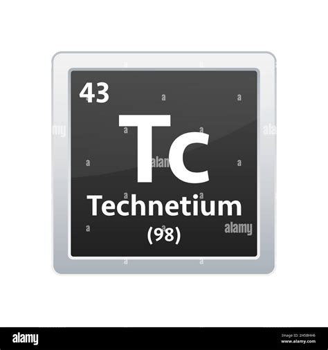 Technetium Symbol Chemical Element Of The Periodic Table Vector Stock Illustration Stock