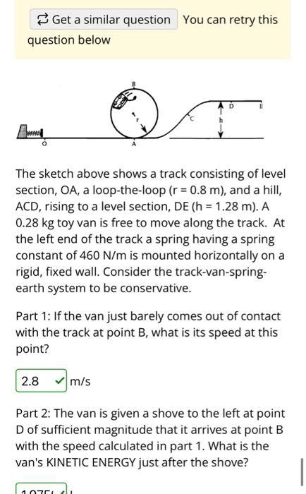Solved The Sketch Above Shows A Track Consisting Of Level