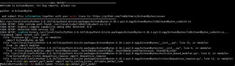 modulenotfounderror no module named triton ops matmul perf model