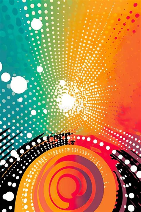 A Colorful Abstract Background With Circles And Swirls Generative Ai Image Stock Illustration
