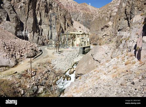 Owens River Middle Gorge Hydroelectric Generating Power Plant Stock