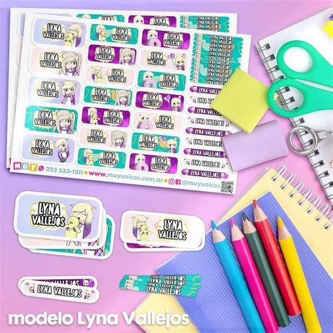 Etiquetas Escolares Lyna Vallejos En 2024 Etiquetas Para Lapices