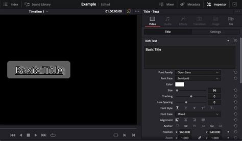 How To Add Text To Your Video Footage In Davinci Resolve