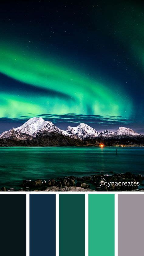 Aurora Borealis Color Palette Polar Lights Inspiration Northern