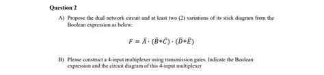 Solved A Propose The Dual Network Circuit And At Least Two