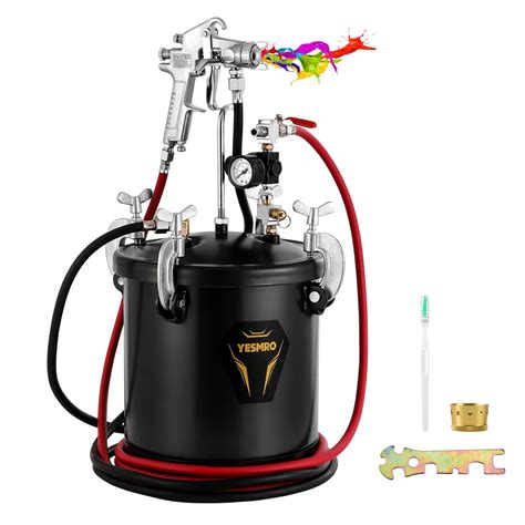 Pressure Pot Paint Sprayer 10l25gal 70psi Max Heavy Duty Solid Steel