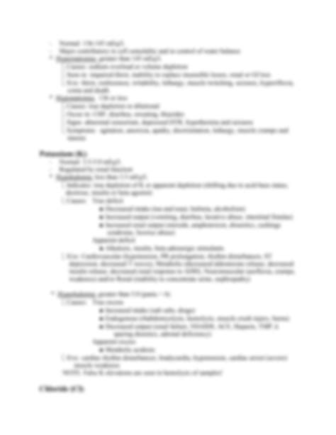 SOLUTION Lab Values Cheat Sheet Studypool