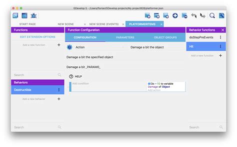 Custom Behaviors Create Your Own Behaviors With Events Gdevelop Wiki