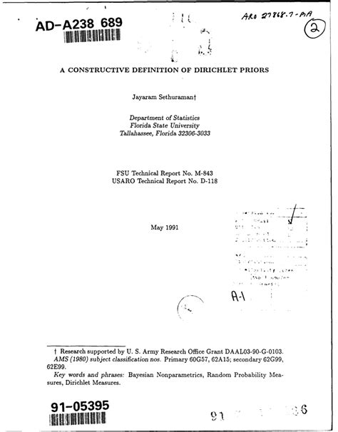 pdf a constructive definition of the dirichlet prior