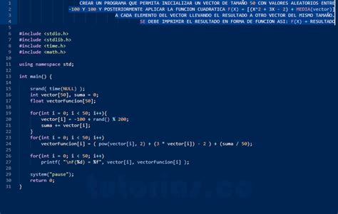 Funciones Turbo C Aplicacion De Funcion A Un Vector Tutorias Co