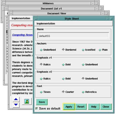 Style Sheet Settings Download Scientific Diagram