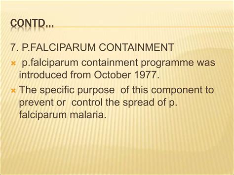 Anti Malaria Control Programme Ppt
