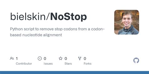 Github Bielskinnostop Python Script To Remove Stop Codons From A