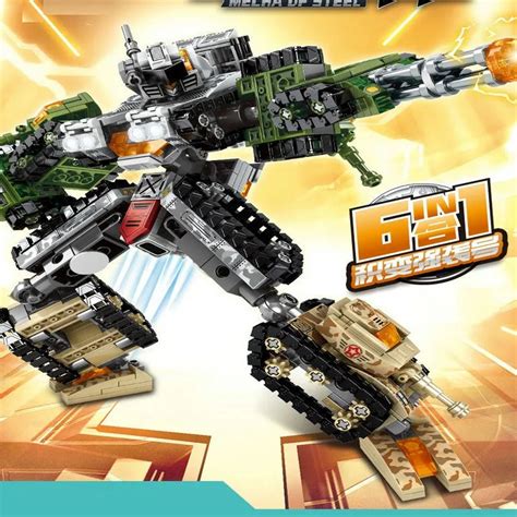 transformers building blocks robot tank fighter toy