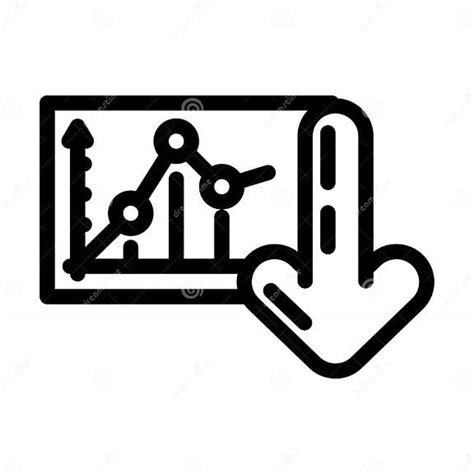 Diagram Loading Statistical Data Line Icon Vector Illustration Stock