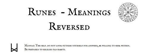 Runes Meaning Printable PDF Black And White And Full Etsy
