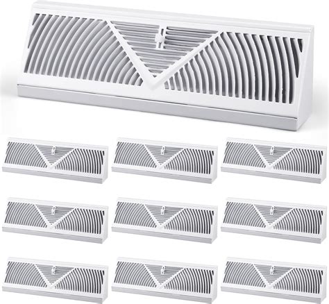 Yaocom 10 Pack Baseboard Register Vent 15 Inch Duct Opening Size Vent Covers For Home Floor