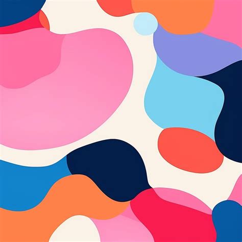 Premium Photo Abstract Spectrum Large Color Geometric Blobs