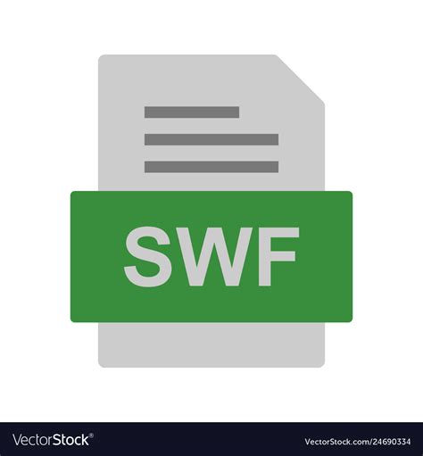 swf file document icon royalty free vector image