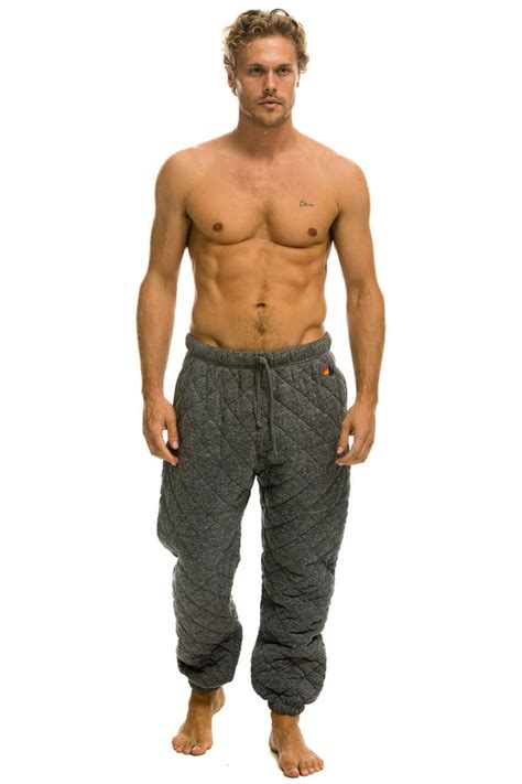 Quilted Sweatpants Heather Grey Aviator Nation