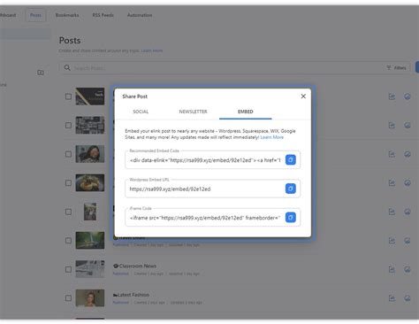 how to embed custom rss feeds html code on your website