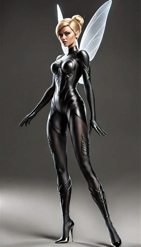 Evil Muscular Tinkerbell Black Suit Without Wings By Jolkifu6 On Deviantart