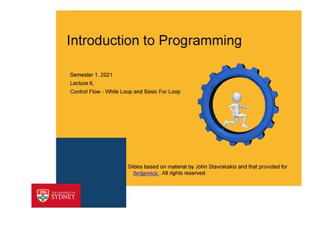 Flow Control While Loop And Basic For Loop INFO1110 USyd Studocu